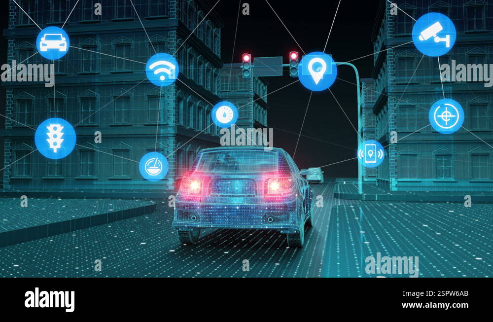 IoT car connect traffic information control system, Internet of things ...