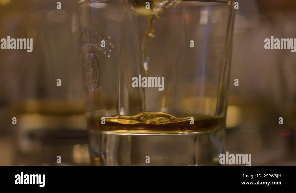 Bartender pouring jack daniels bourbon whisky Stock Videos & Footage ...