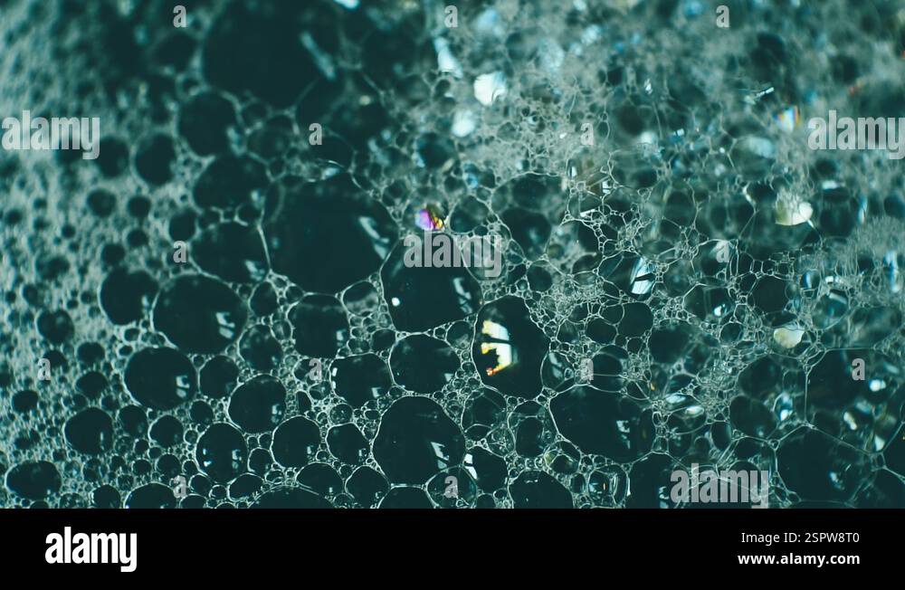 foam bubbles closeup.abstract background Stock Video Footage - Alamy