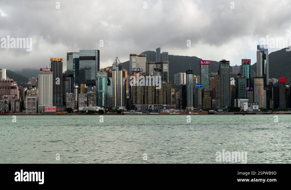 Time Lapse of Victoria Harbor and Hong Kong Skyline Daytime - Hong Kong ...