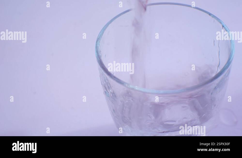 clear glass beaker with clean water.close-up Stock Video Footage - Alamy