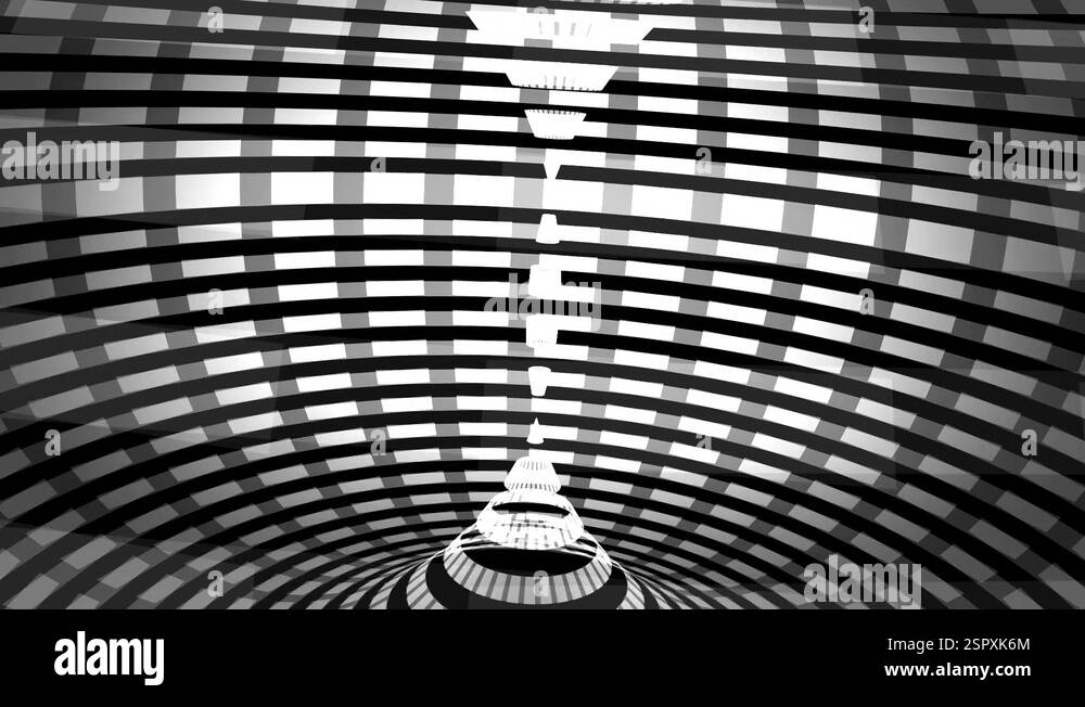 A Digital Binary Data Plexus Funnel, made of digital nodes and connection paths Stock Video ...