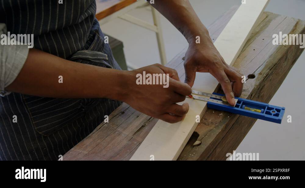 Carpenter measuring wooden plank scale Stock Videos & Footage - HD and ...