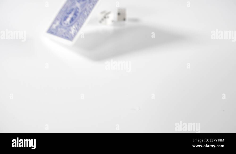 Close up of a playing cards, queen of spades and king of hearts with ...