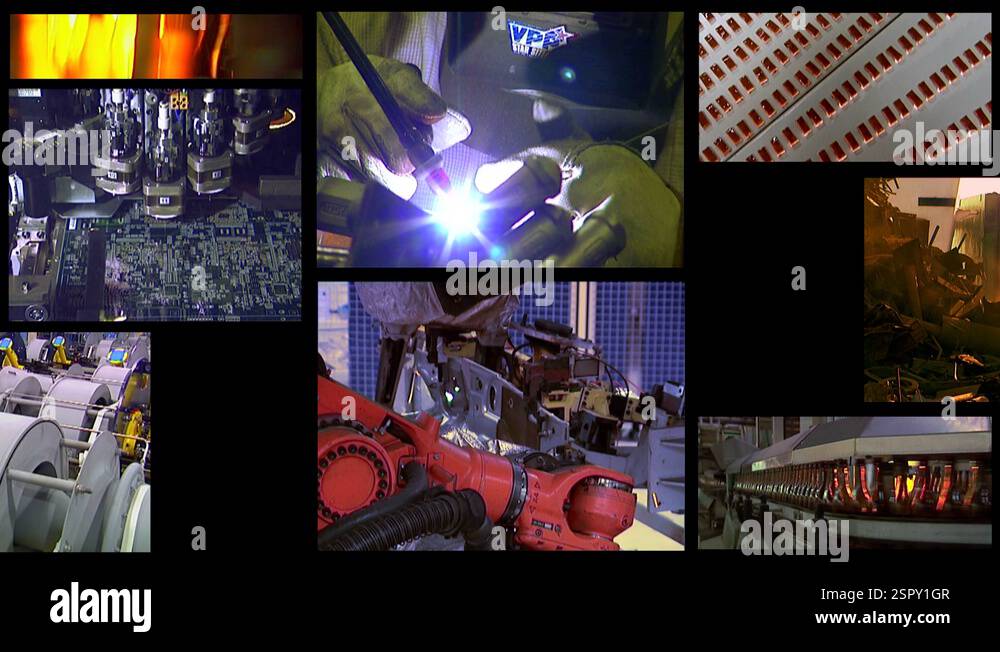 Generic industry montage - multiclip Stock Video Footage - Alamy