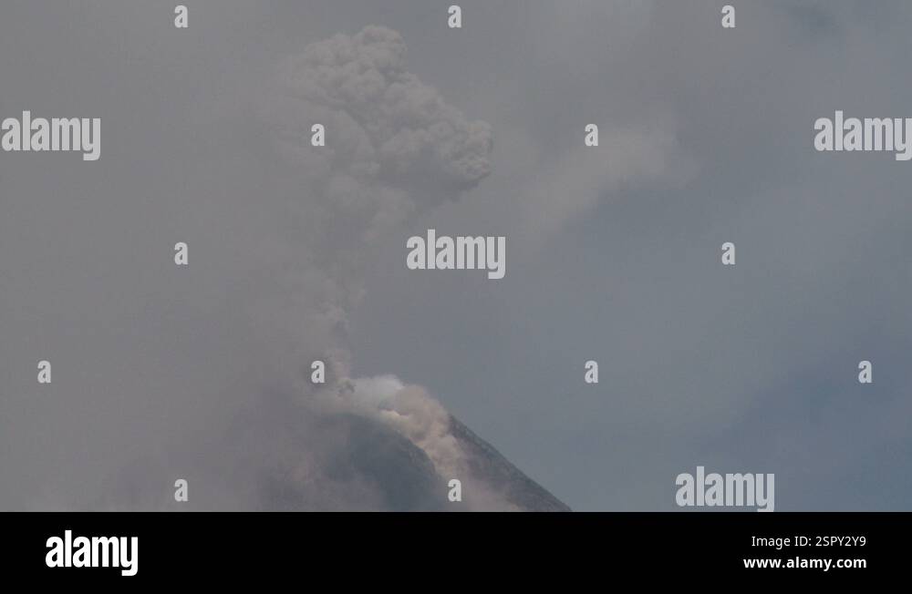 Ash Explodes From Crater Of Mayon Volcano Stock Video Footage - Alamy