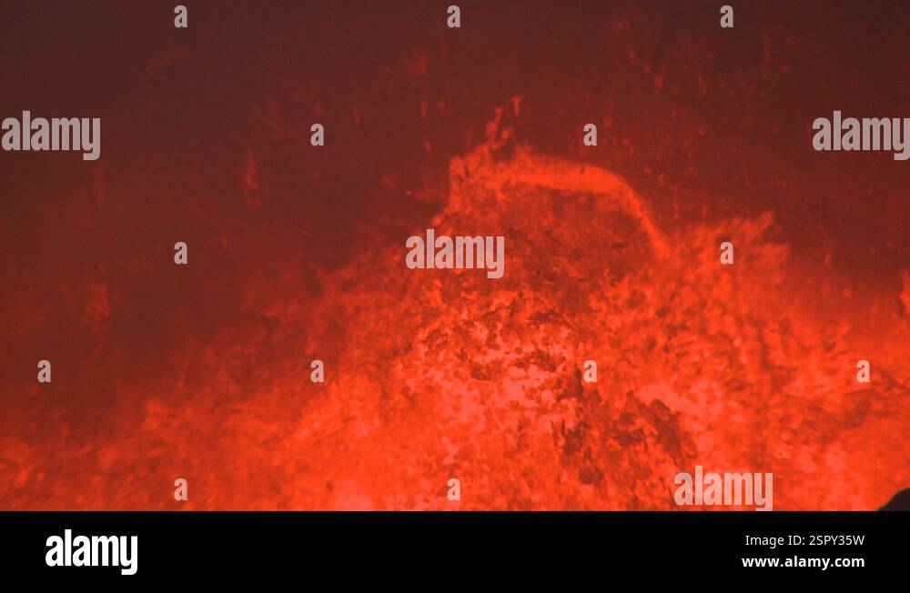 Amazing Volcano Eruption Boiling Lava Lake Stock Video Footage - Alamy