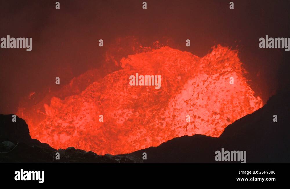 Amazing Volcano Eruption Boiling Lava Lake Stock Video Footage - Alamy