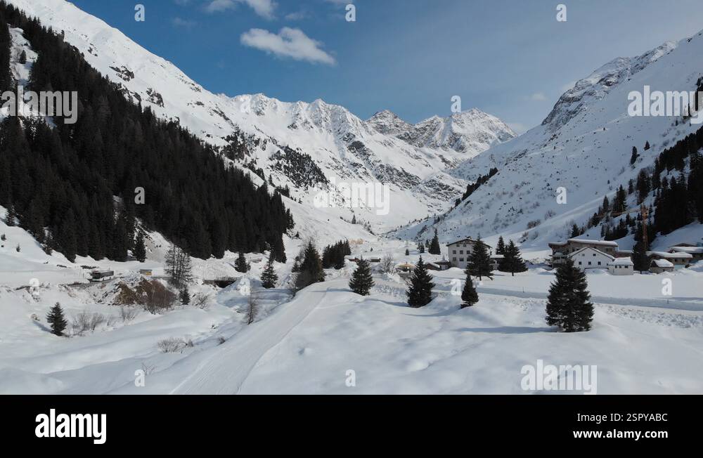 Aerial shot of Tyrolean alps Stock Video Footage - Alamy