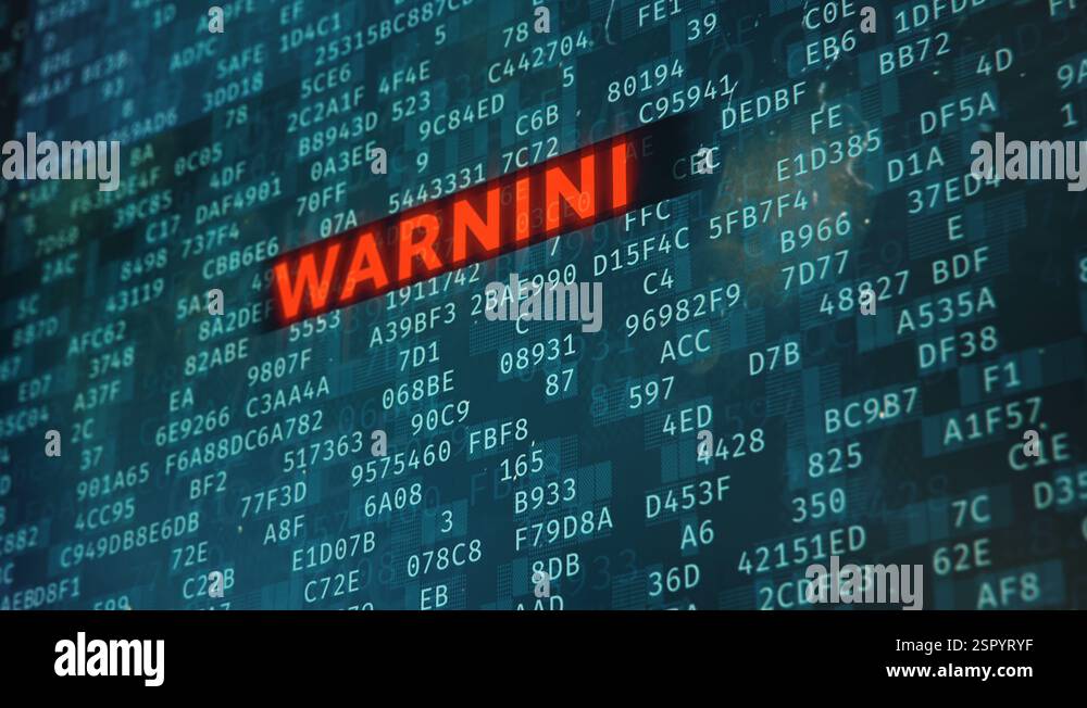 Hacking background with warning message, firewall breach, system under attack Stock Video ...