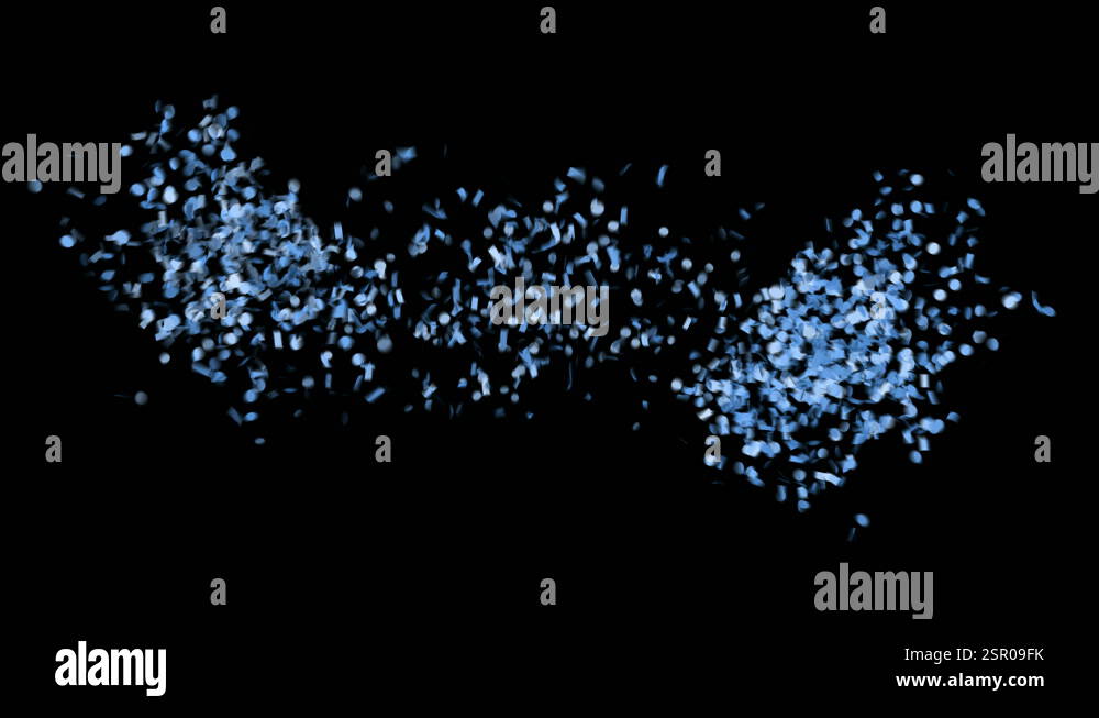 Blue gold and purple confetti explosion and fall down animation. Green ...