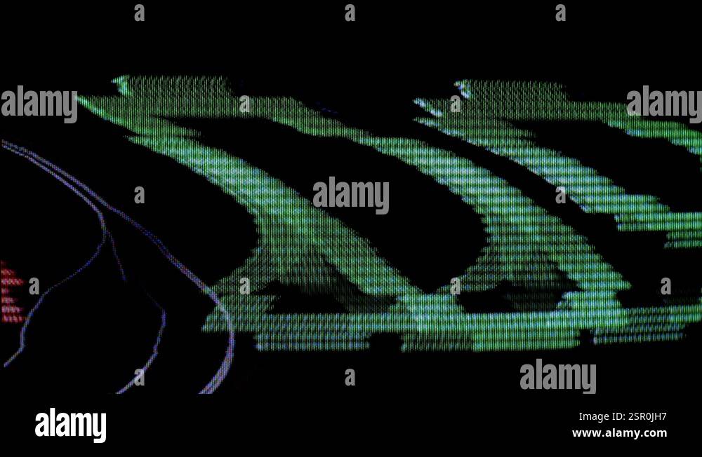 video television static distortion broadcast fuzzy vcr Stock Video ...