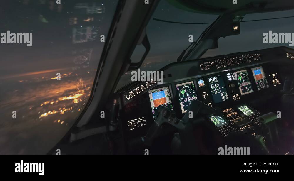 Aircraft cockpit night Stock Videos & Footage - HD and 4K Video Clips ...