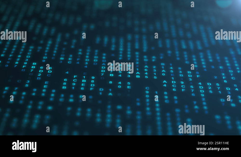 hexadecimal data loopable background Stock Video Footage - Alamy