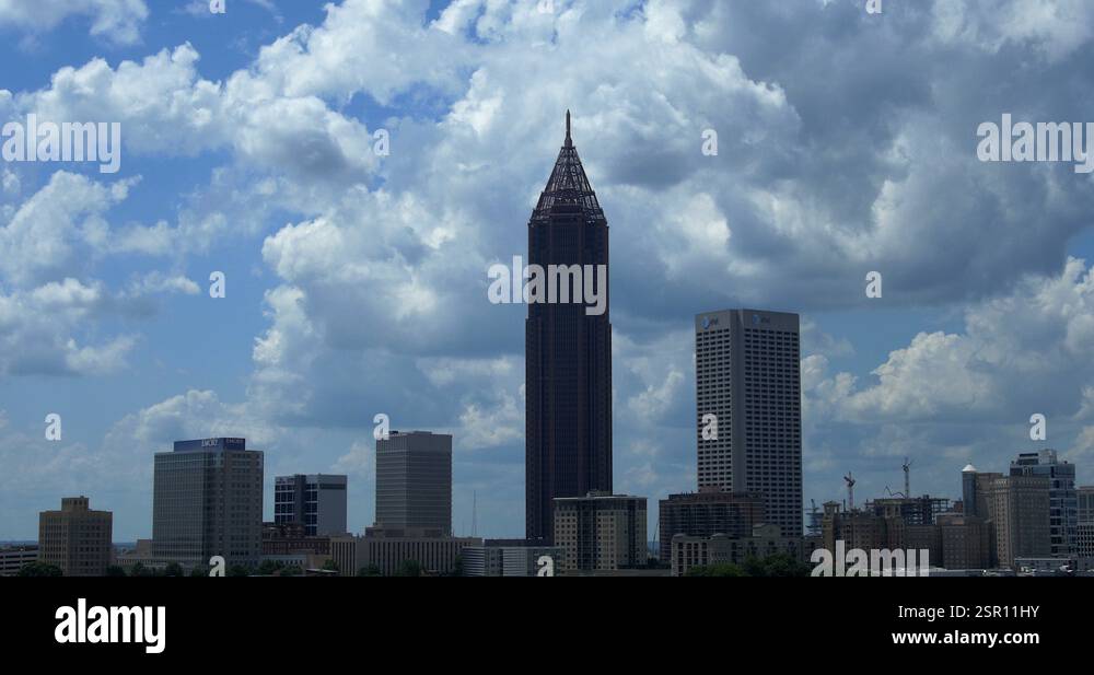 ATLANTA, GA - JUNE 26th, 2018 1: Atlanta Skyline time lapse. Editorial ...