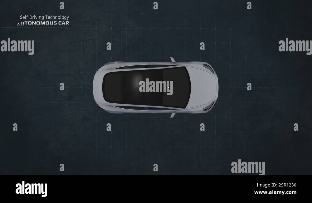 Self Driving, Autopilot, 360 Autonomous cars technologies 4K V01 Stock ...