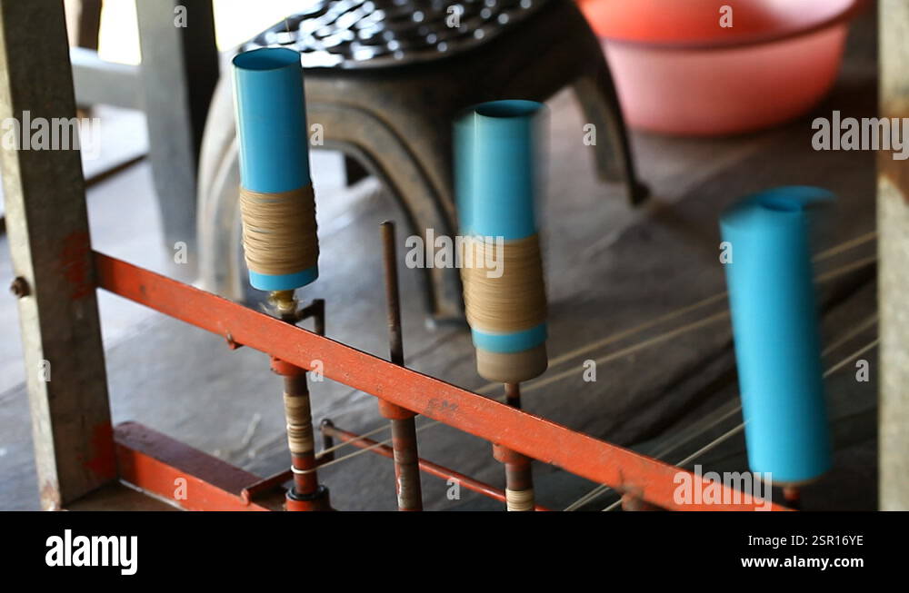 Lotus handmade silk .Authentic process of silk making from lotus stalks ...