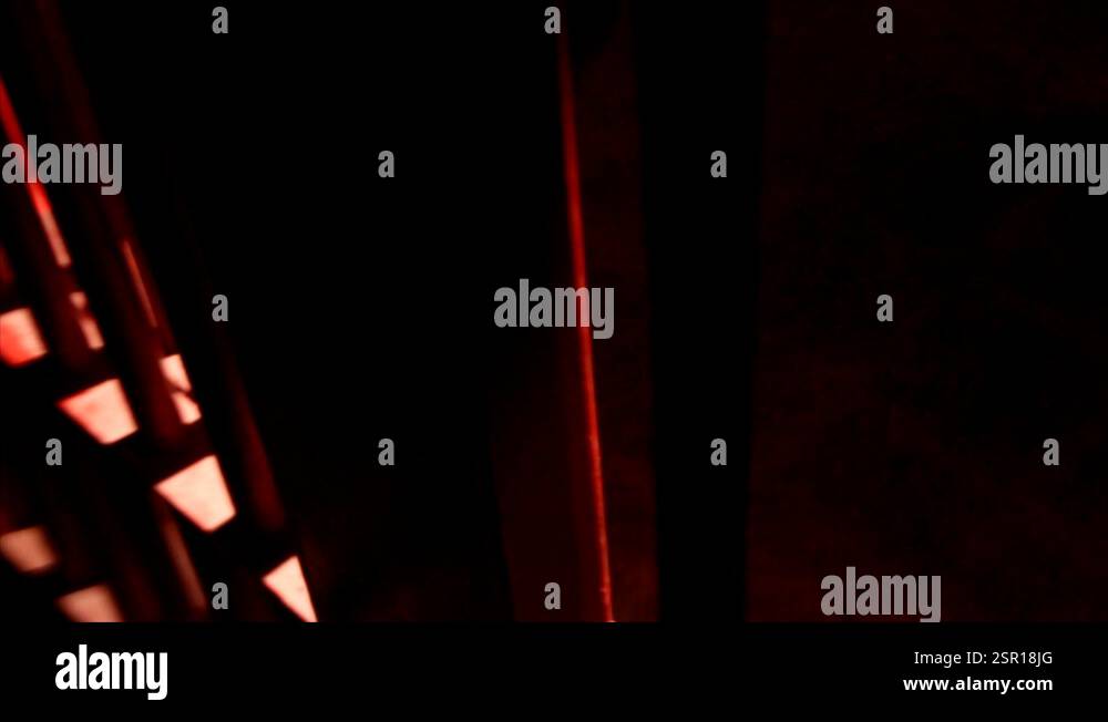 High Angle of Red Jail Cell Bars Closing HD Video Stock Video Footage ...