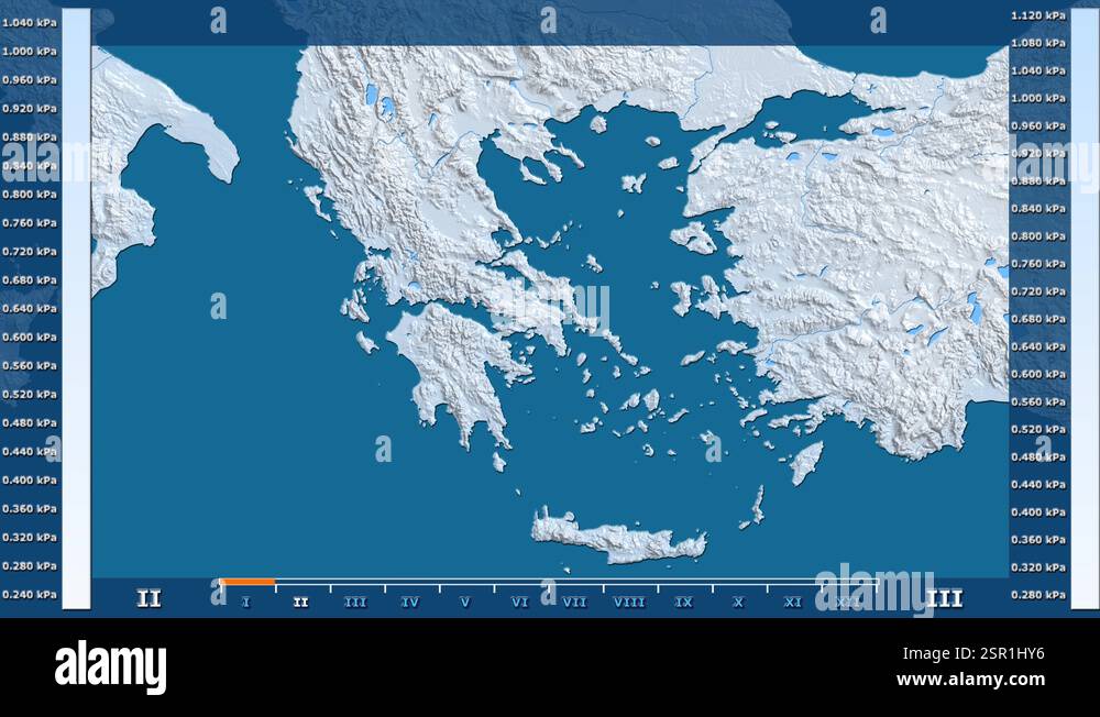 Greece - water vapor pressure, raw data Stock Video Footage - Alamy