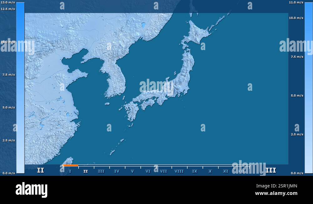 Japan - wind speed, raw data Stock Video Footage - Alamy
