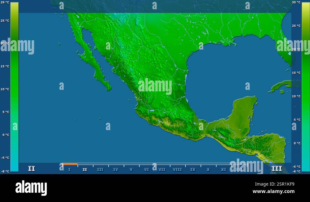 Mexico - average temperature, raw data Stock Video Footage - Alamy