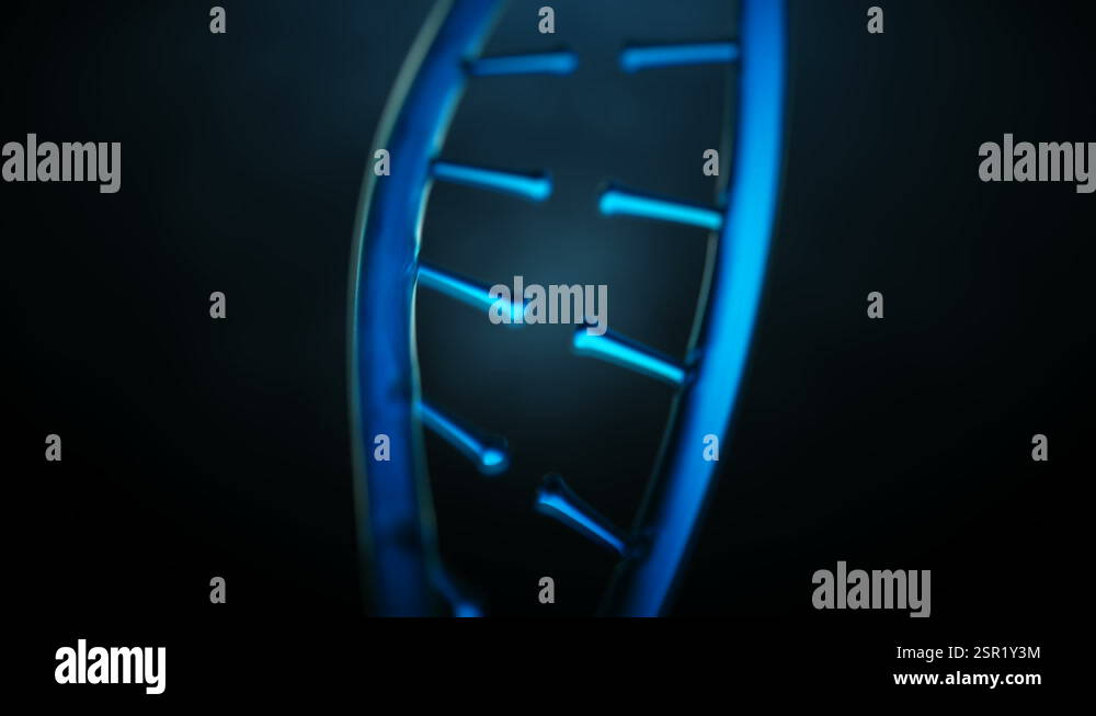 double helical structure of dna strand close-up animation Stock Video ...