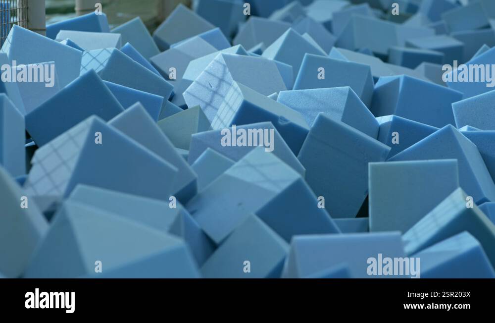 Pit Full of Blue Foam Cubes Stock Video Footage - Alamy