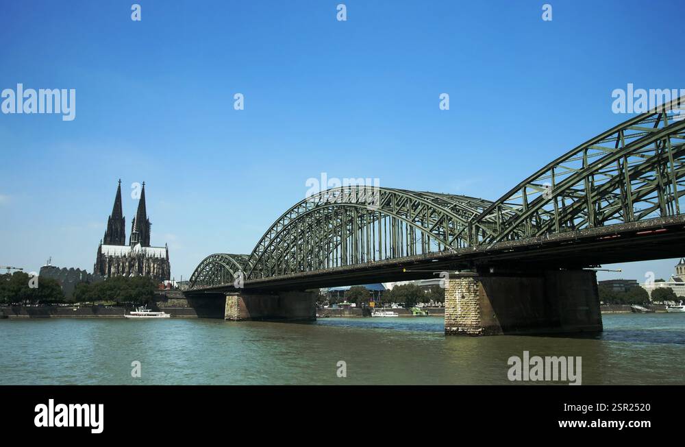 Cologne cathedral bridge and rhine Stock Videos & Footage - HD and 4K ...