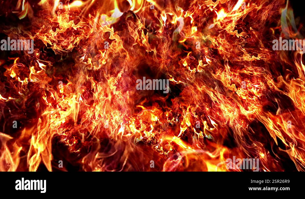 Fire wall Looping in slow motion isolated seamless loop Stock Video ...