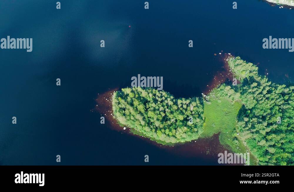 Aerial View of the Lake and Forest in South Finland Stock Video Footage ...