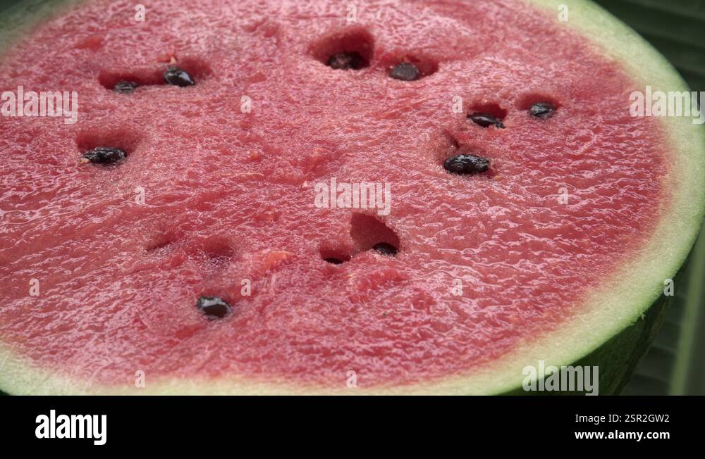 A Half of Fresh Raw Exotic Tropical Thai Fruit Watermelon(Citrullus ...