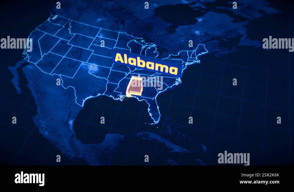 Alabama state map us Stock Videos & Footage - HD and 4K Video Clips - Alamy