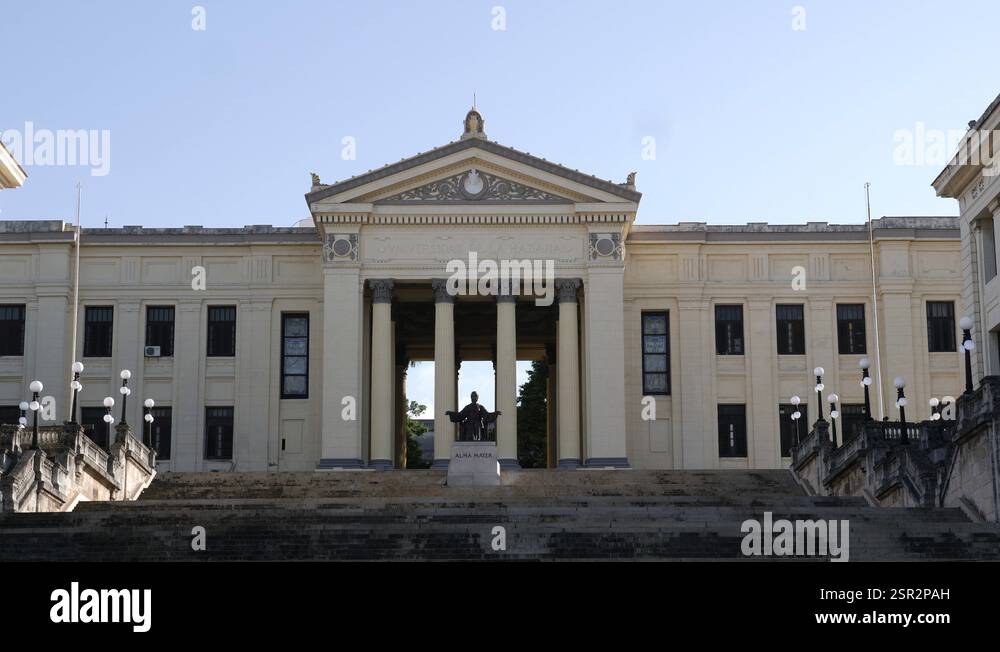 Facade Of The University Of Havana, Higher Education In Cuba Stock ...