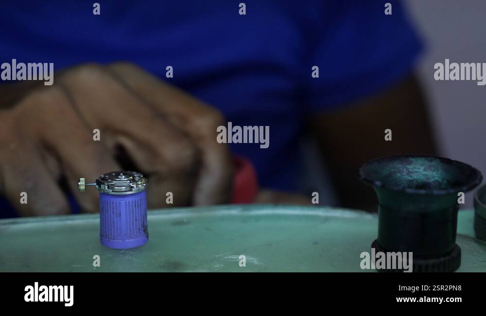 Cuba Local Economy, Watchmaker Assembles A Watch man Working With A ...