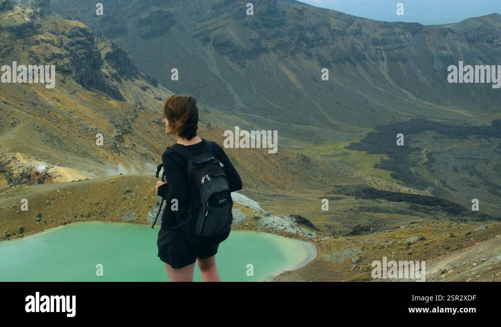 Hiking Tongariro Crossing New Zealand Stock Video Footage - Alamy