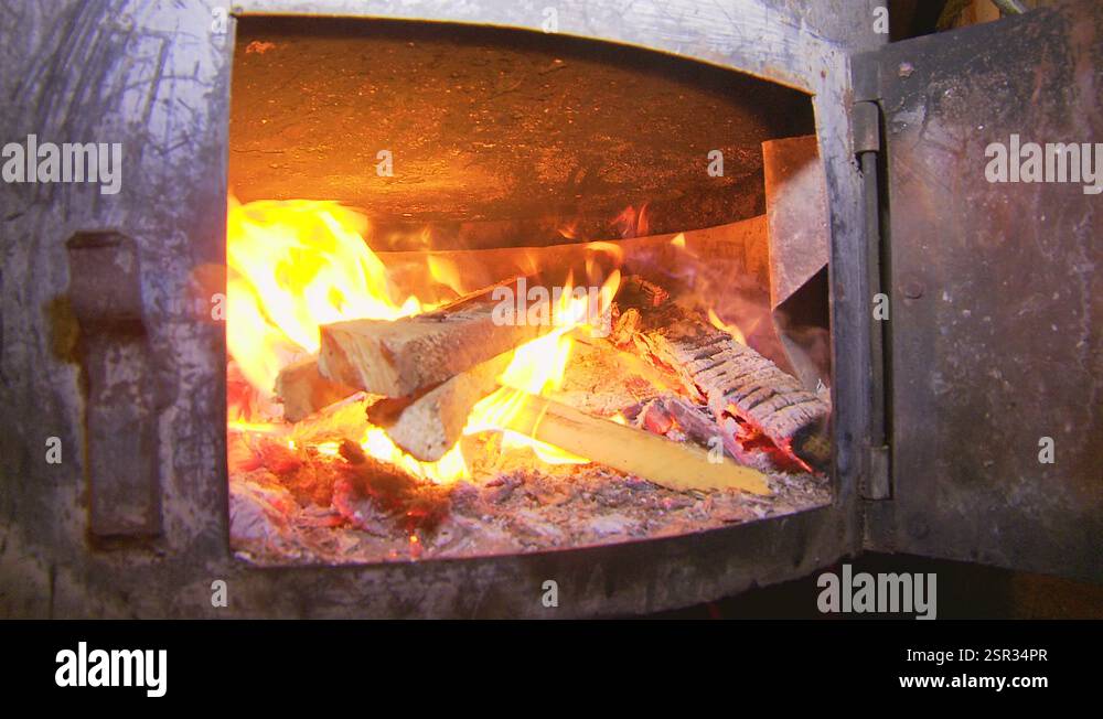 Fire burns in metal stove Stock Videos & Footage - HD and 4K Video ...