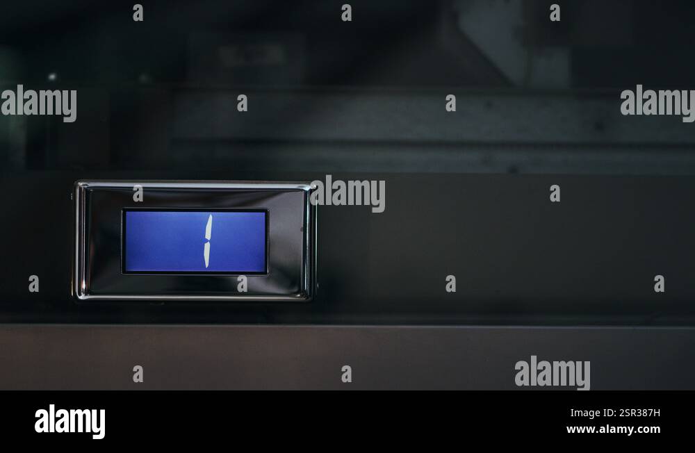 Direction indicator of electronic elevator and floor counter showing ...