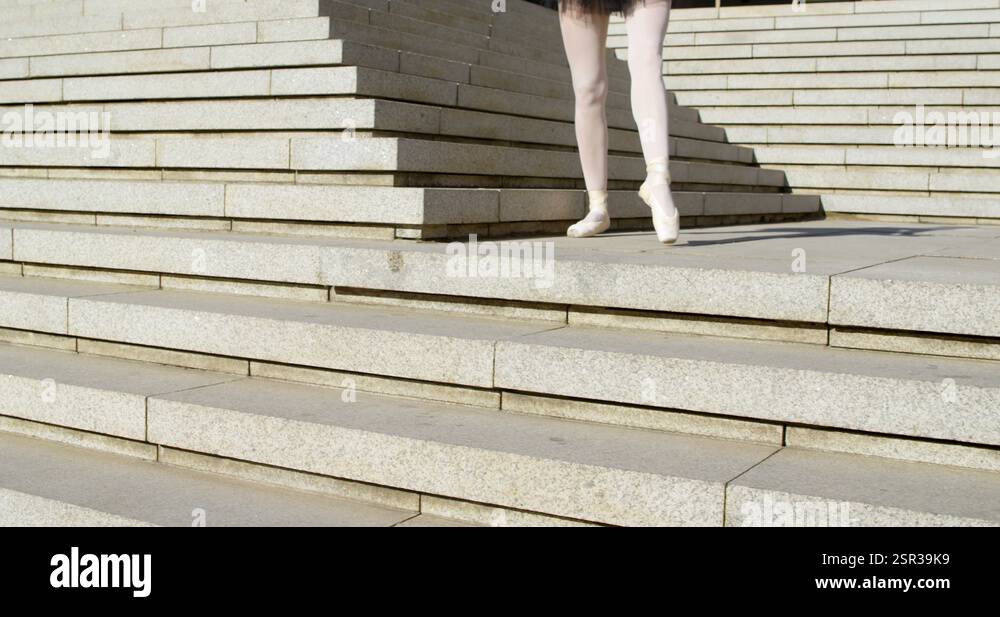 Female ballet dancer performing on stair 4k Stock Video Footage - Alamy
