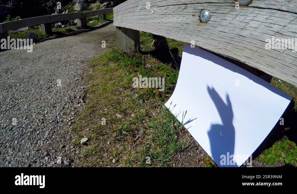 Shadow of hand gesture being shown on placard 4k Stock Video Footage ...