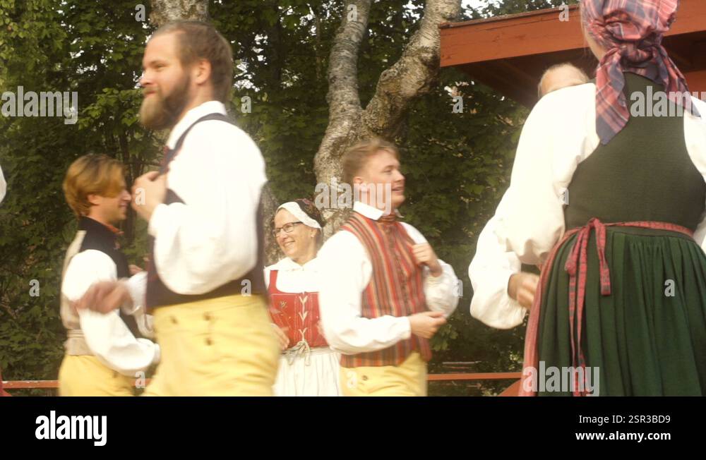 A Traditional Swedish Folk Dance Slow Motion Stock Video Footage - Alamy