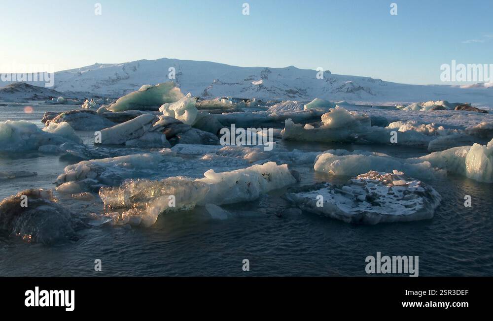 Global warming climate change iceberg floe broken from glacier melting ...