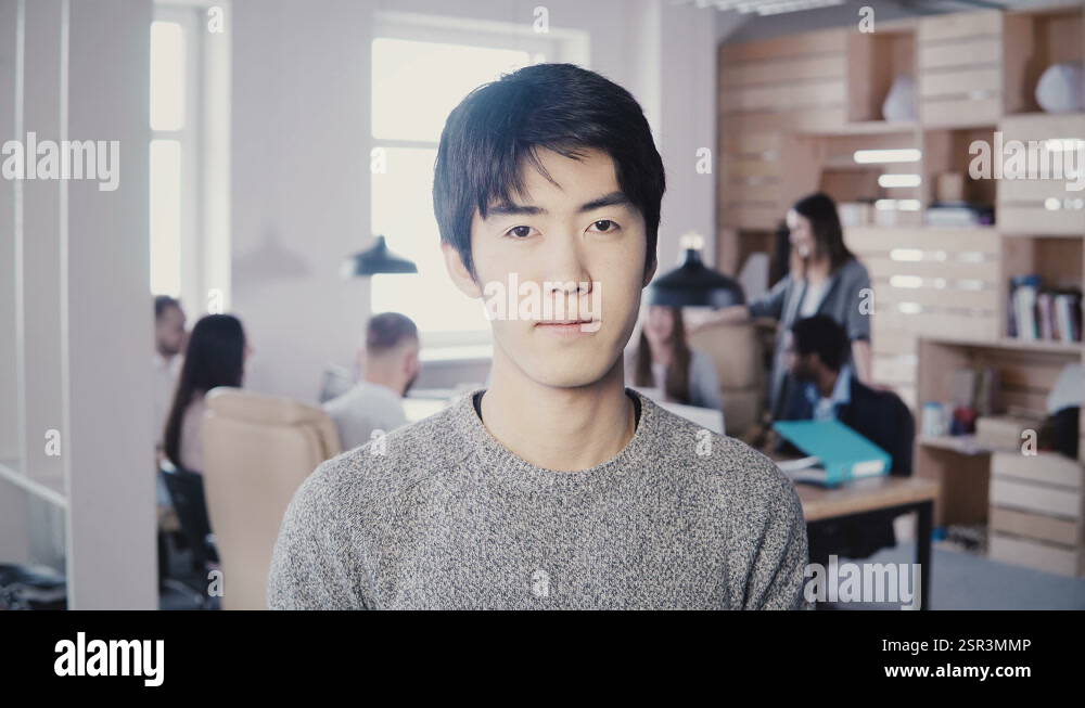 Successful Asian male start-up founder posing. Handsome businessman ...