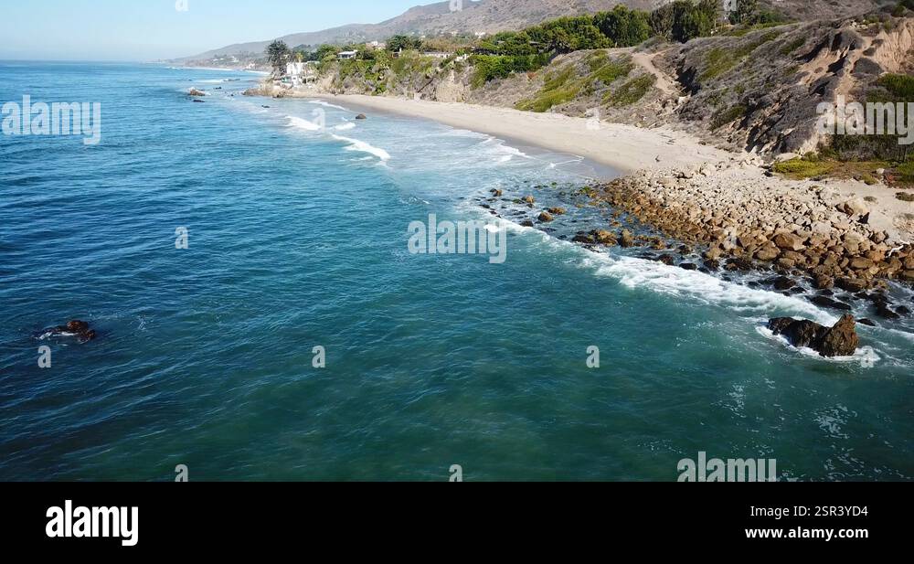 Malibu beach coastline california aerial Stock Videos & Footage - HD ...