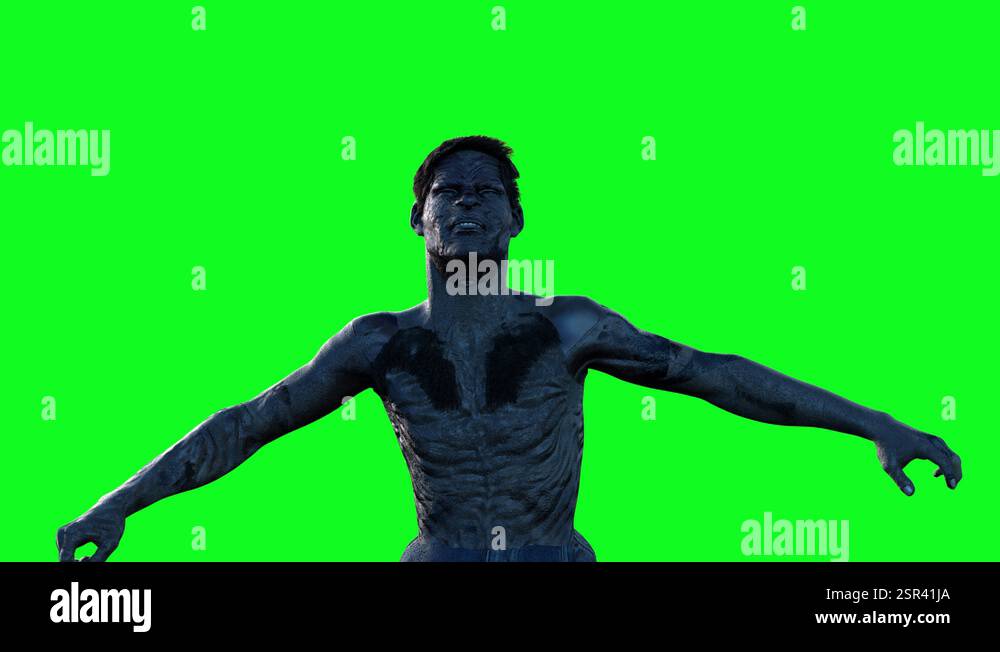 werewolf on a green background 3D render Stock Video Footage - Alamy