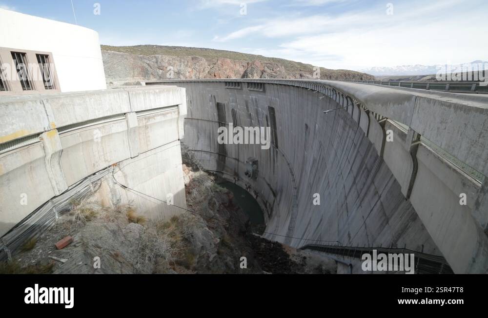 Detail of semi circular concrete support of Agua de Toro Dam Stock ...