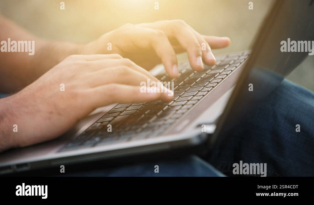 Man Types on Keyboard Stock Video Footage - Alamy