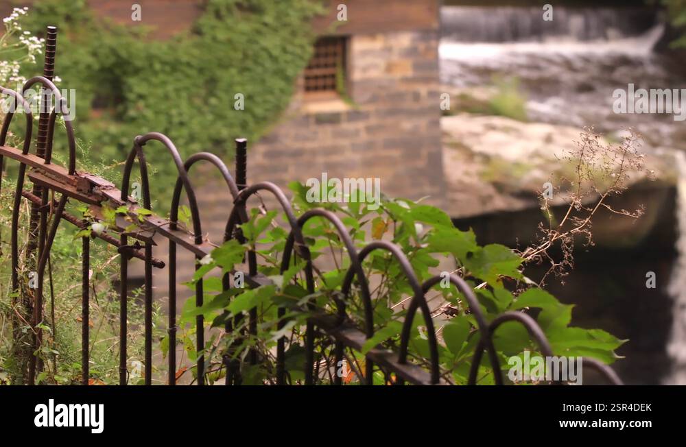 Cleveland Mill Creek Park Waterfall PAN Rack Tilt Stock Video Footage ...
