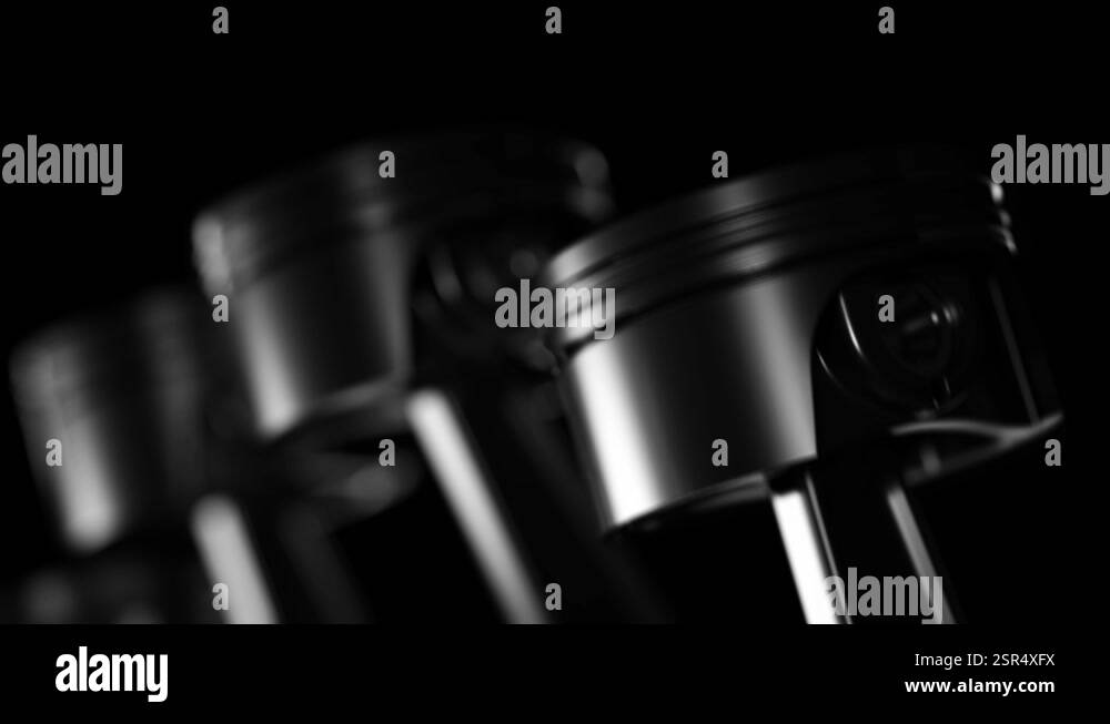 Motor with working pistons and crankshafts. Concept of automobile ...