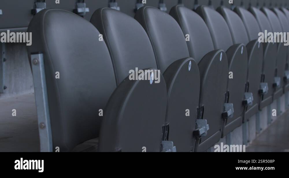 Stadium sports venue folding seats front row Stock Video Footage - Alamy