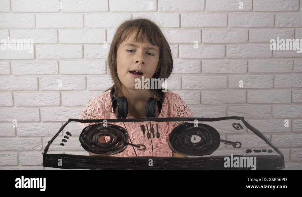 A child at the DJ console Stock Video Footage - Alamy